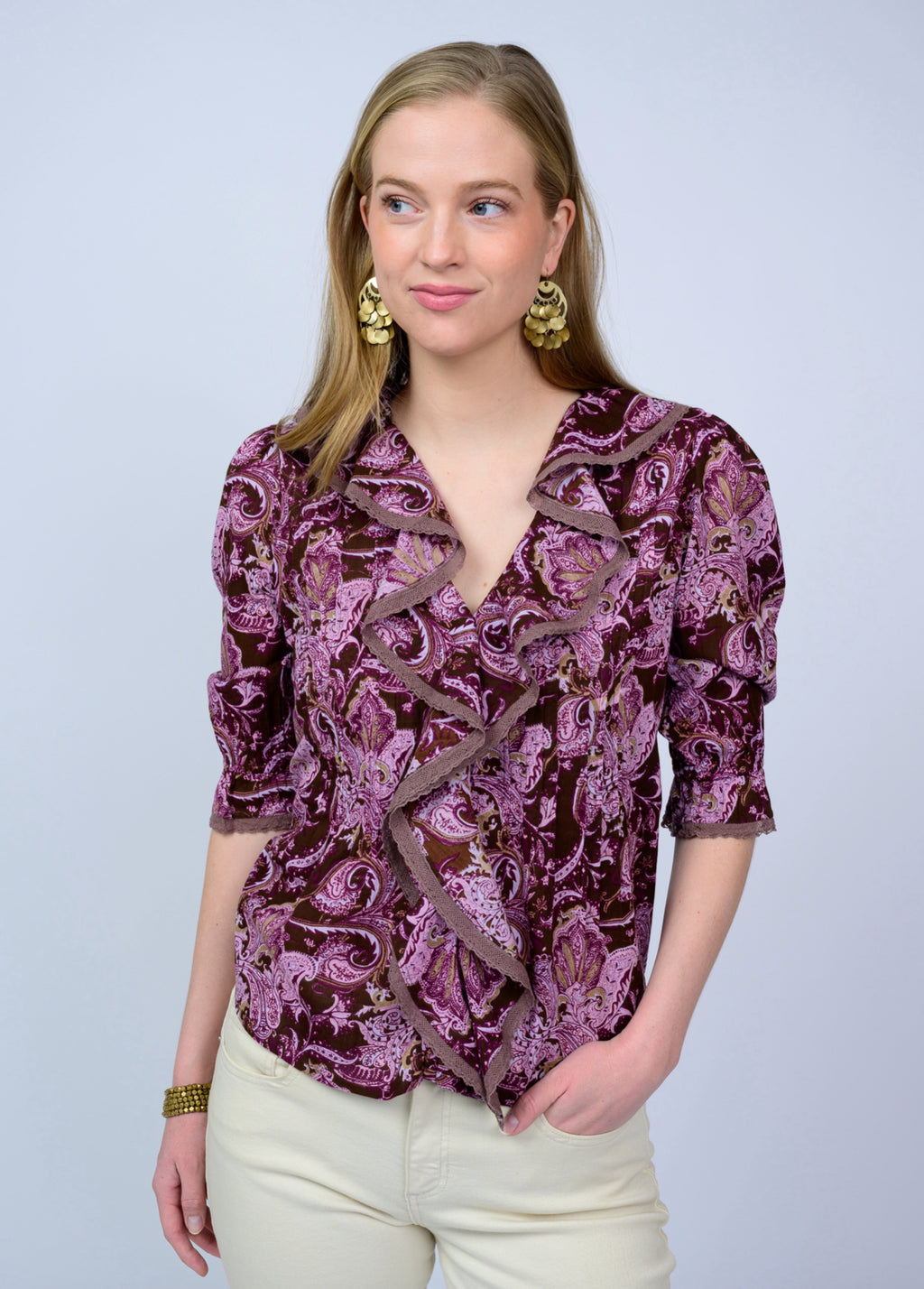 Paisley Ruffle Top – Ivy Jane Brand